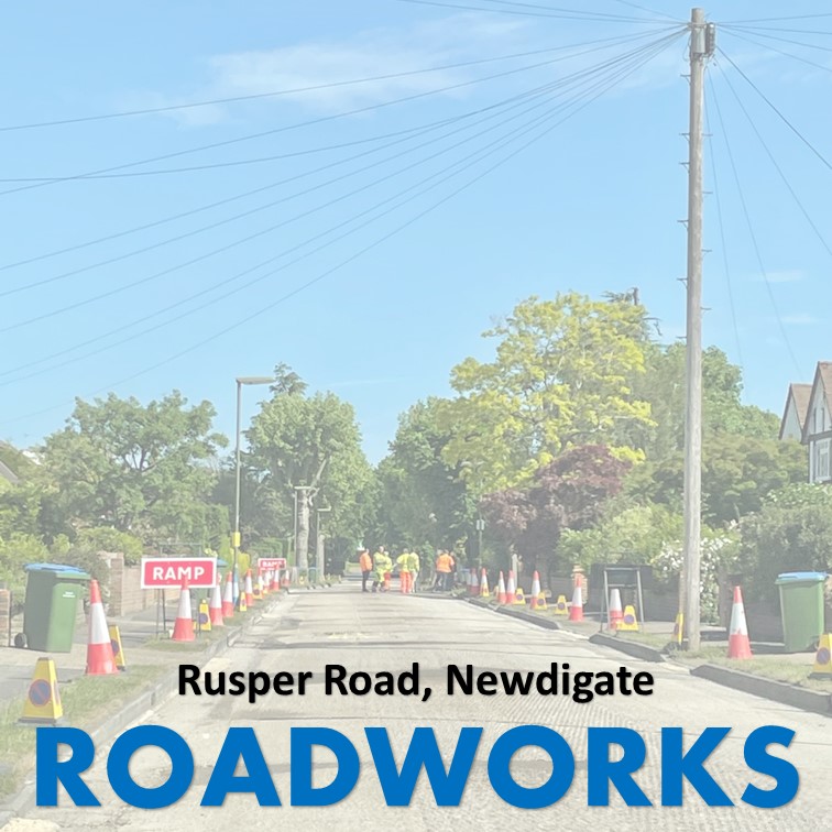 Stud replacement works on Rusper Road - Newdigate Parish Council